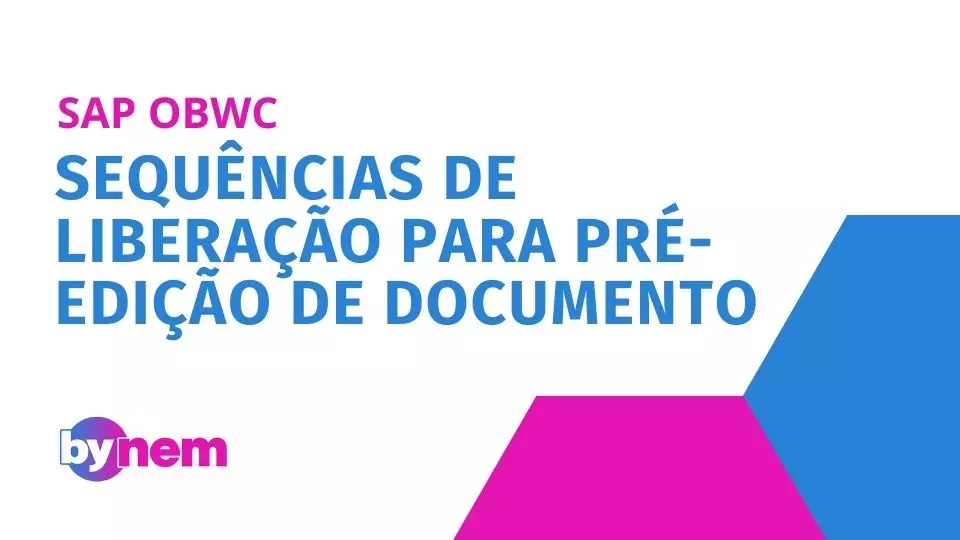 OBWC Sequências de liberação para pré-edição de documento