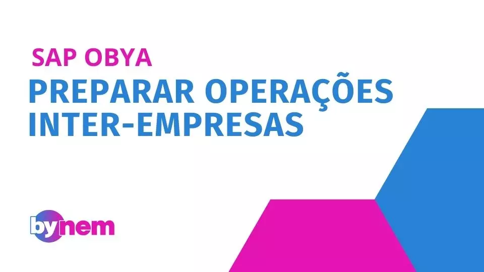 OBYA Preparar operações inter-empresas