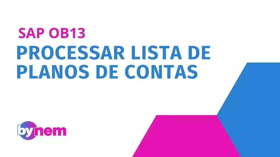 OB13 Atribuição plano de contas operativo plano contas
